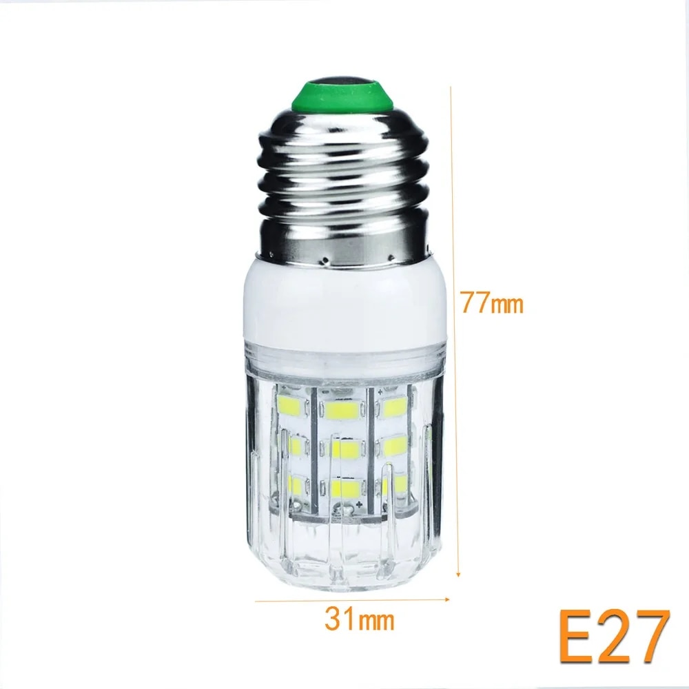 DC 12V 24V E27 G9 GU10 LED Corn Light Bulbs E26 E12 E14 B22 Spotlights 7W 27LEDs Home Bright ...