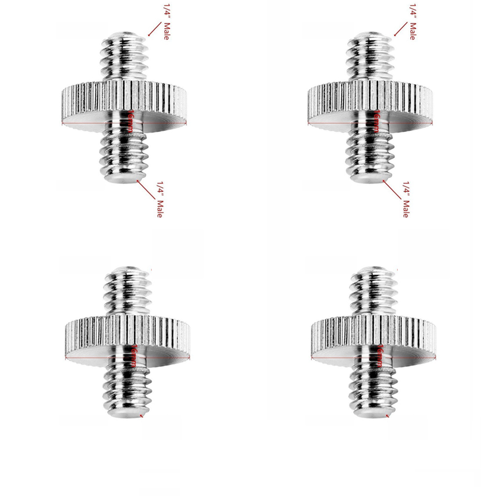 4/8pcs 1/4" Male To 3/8" Male Threaded Metal Adapter 1/4 Inch Double ...