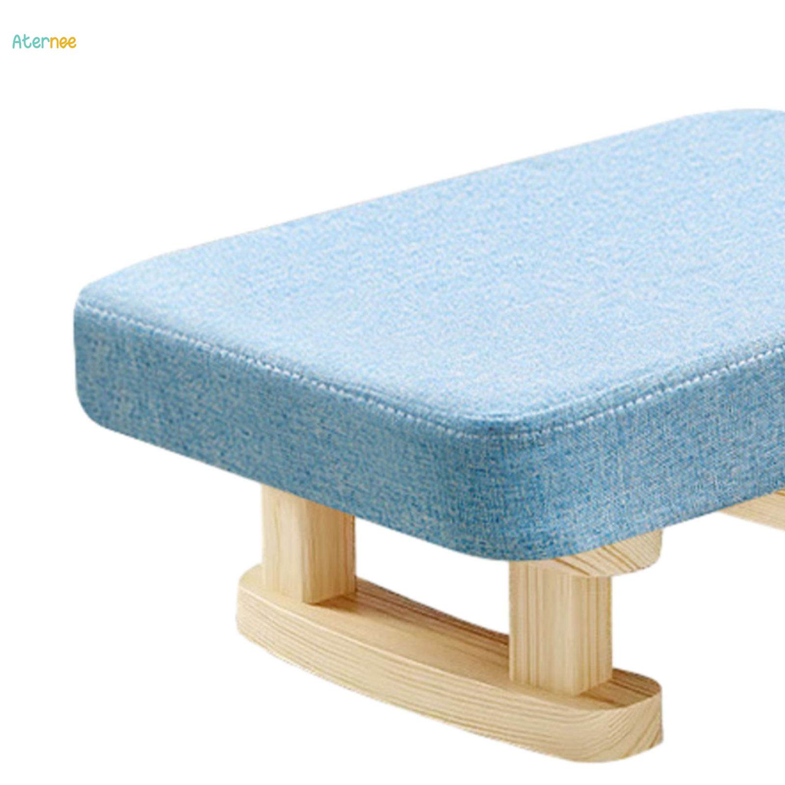 Small Footstool Foot Rest with Wooden Legs for Dining Sofa Guest Room ...