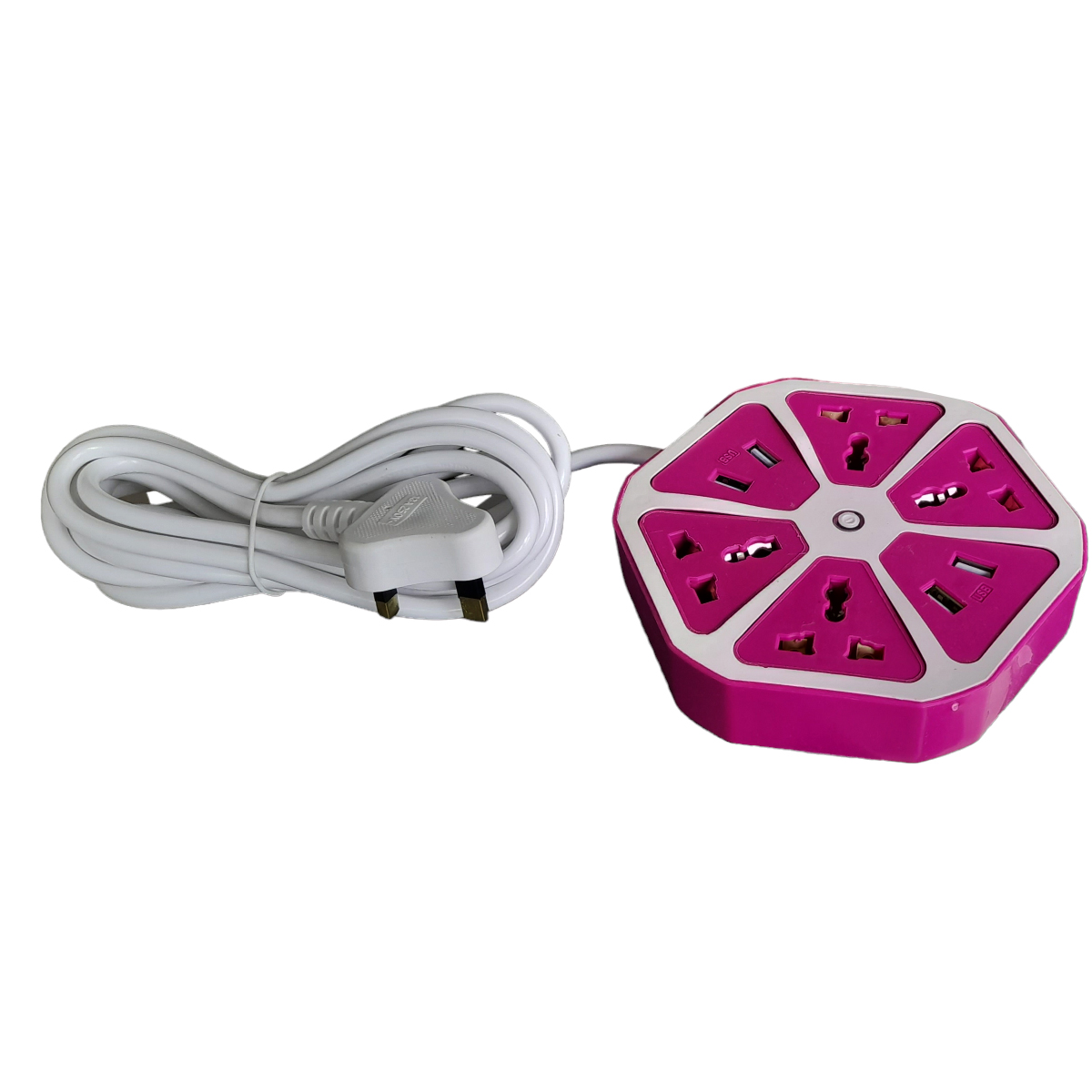 -Extension Cord Board with Spike Guard Plug 4 Outlet, 4 USB Ports ...