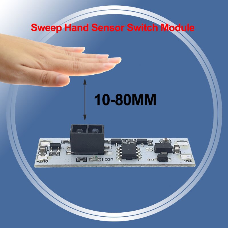 【Hannah Martin Official Store】XK-GK-4010A DC 12V Short Scan Sensor Sweep Hand Sensor Switch ...