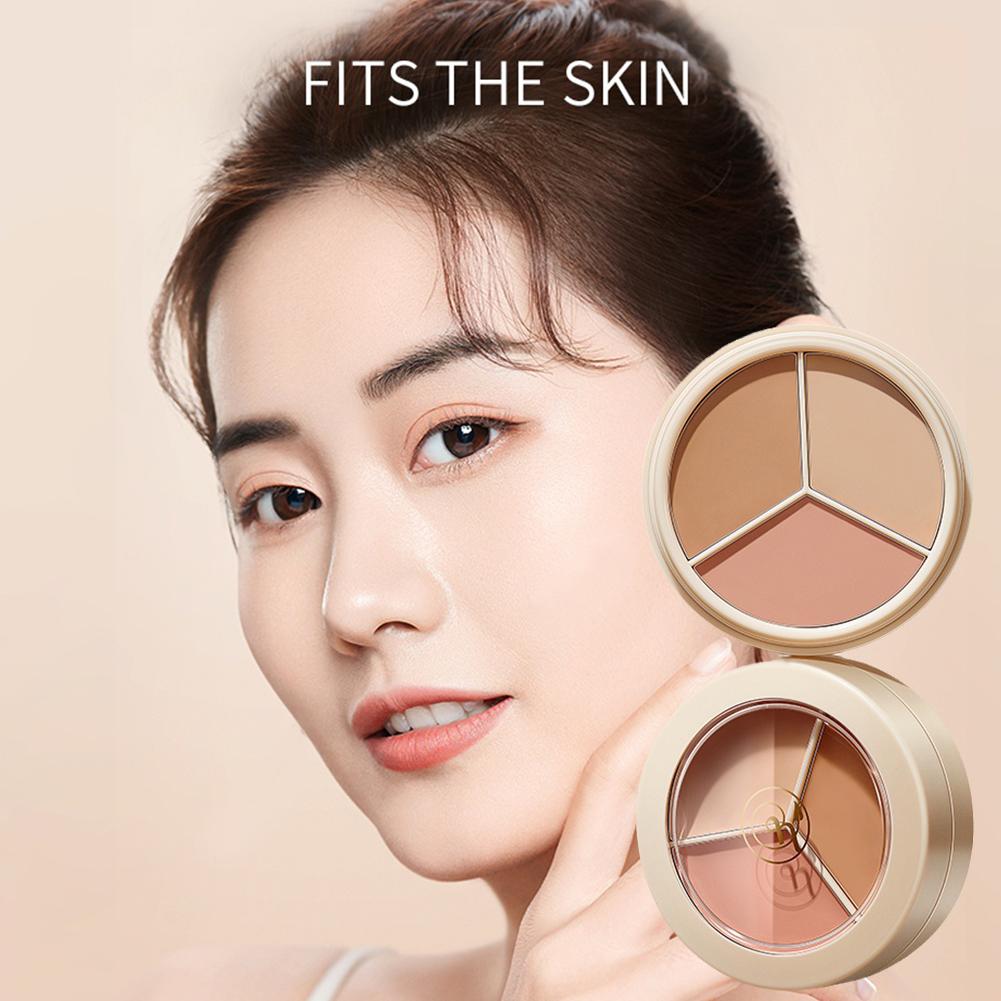 3 Color Concealer Palette Professional Makeup Face Cover Base Face ...