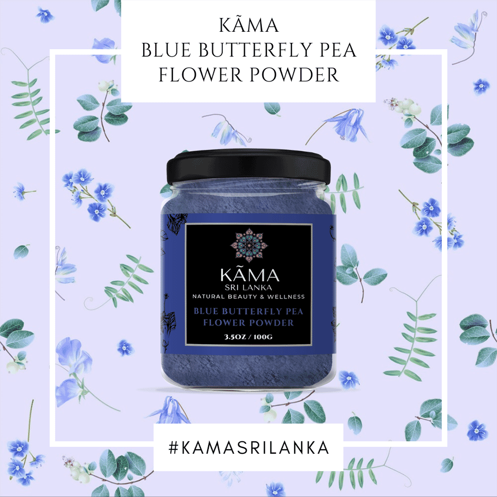 Kama Blue Butterfly Pea Flower Powder / Nil Katarolu Mal Powder - 100g ...