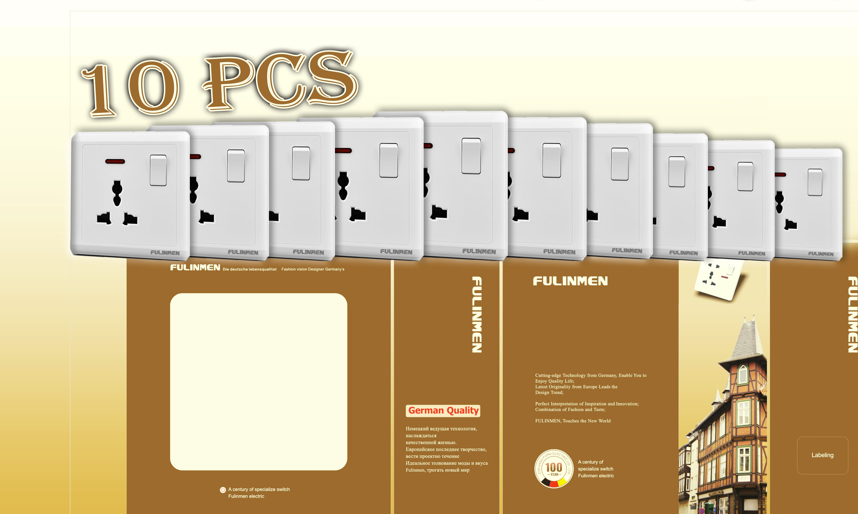 10 PCS - Universal Wall Switch Socket - Multi Plug - Socket Outlet ...