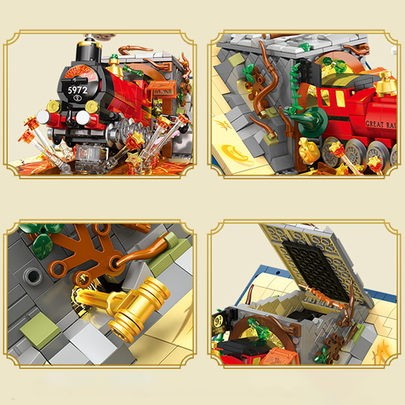 Maoxia New Classic Movie Harry Potter Magic Train Book MOC Building ...