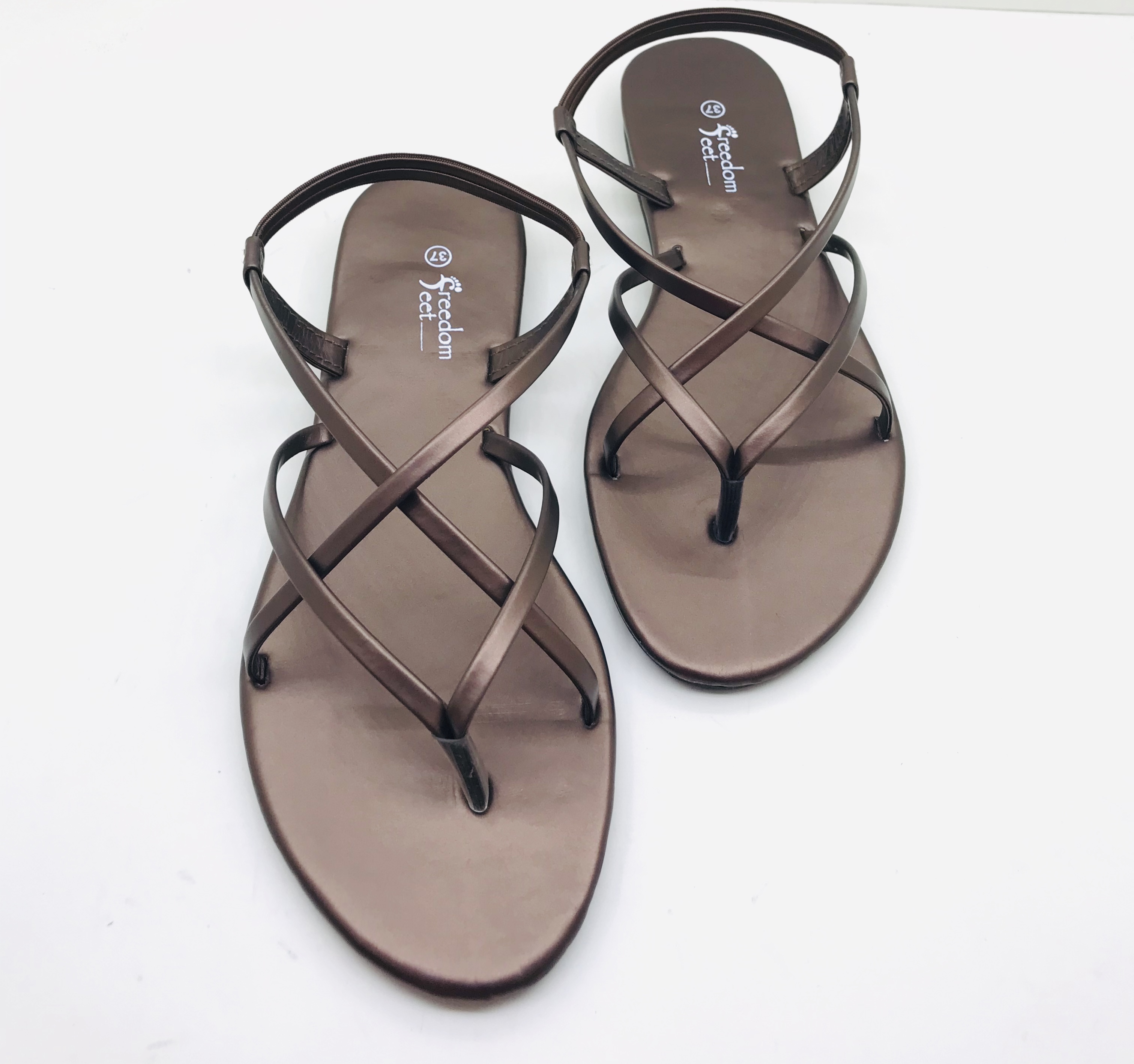 Freedom Feet High-quality Flat Ladies cross Sandals Gladiator Flat ...