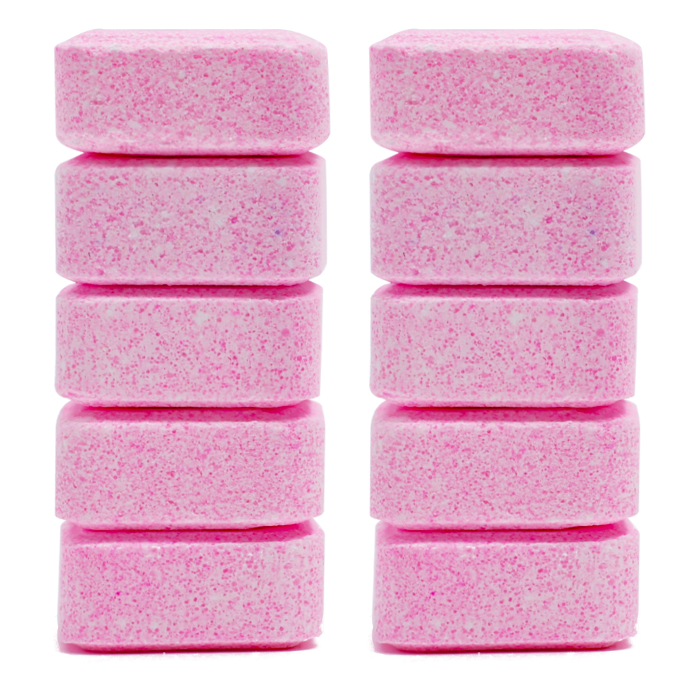 5pcs Pink Toilet Cleaning Effervescent Tablet Toilet Fast Removal of Urine Stains Deodorant ...