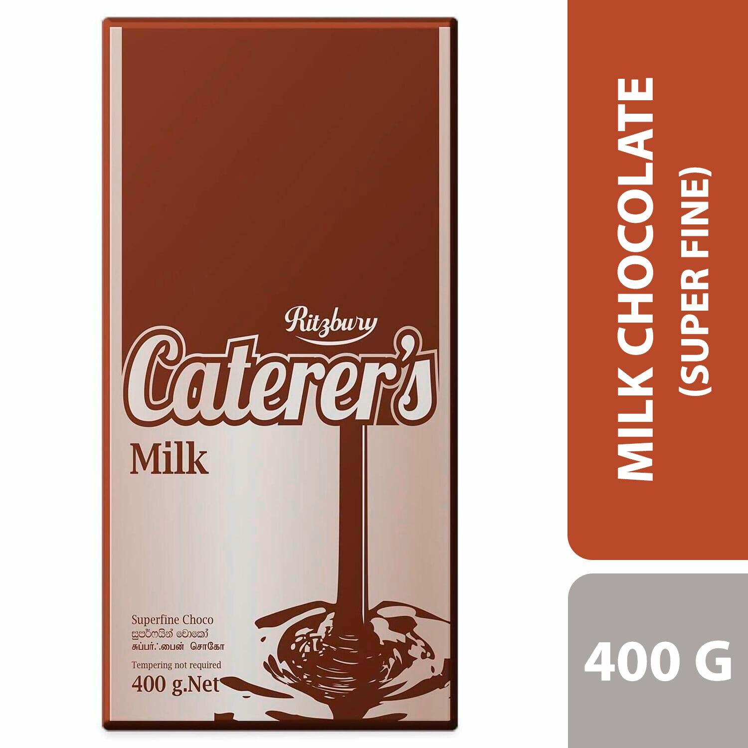 Cooking Chocolate Ritzbury Caters Super Fine Milk Chocolate 400 G ...