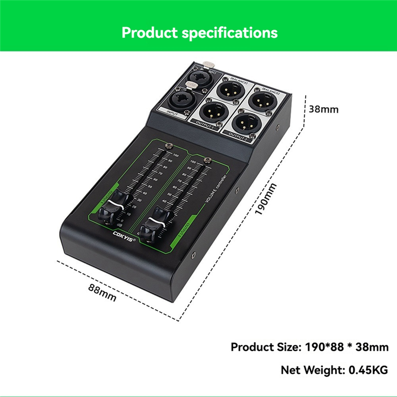 Passive Volume Controller 1 in 2 Out No Noise Input and Output Sound ...