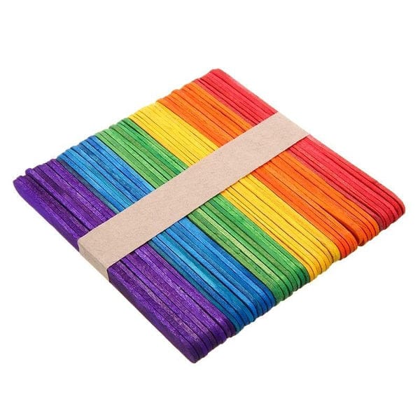 Wooden Ice Cream Stick : 50 Pcs Pack (Color Ice Cream Stick) | Daraz.lk