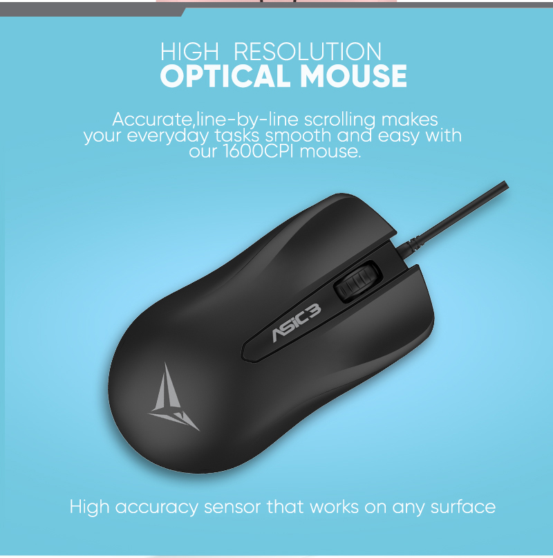 ASIC 3 WIRED USB MOUSE 1600 CPI | Daraz.lk