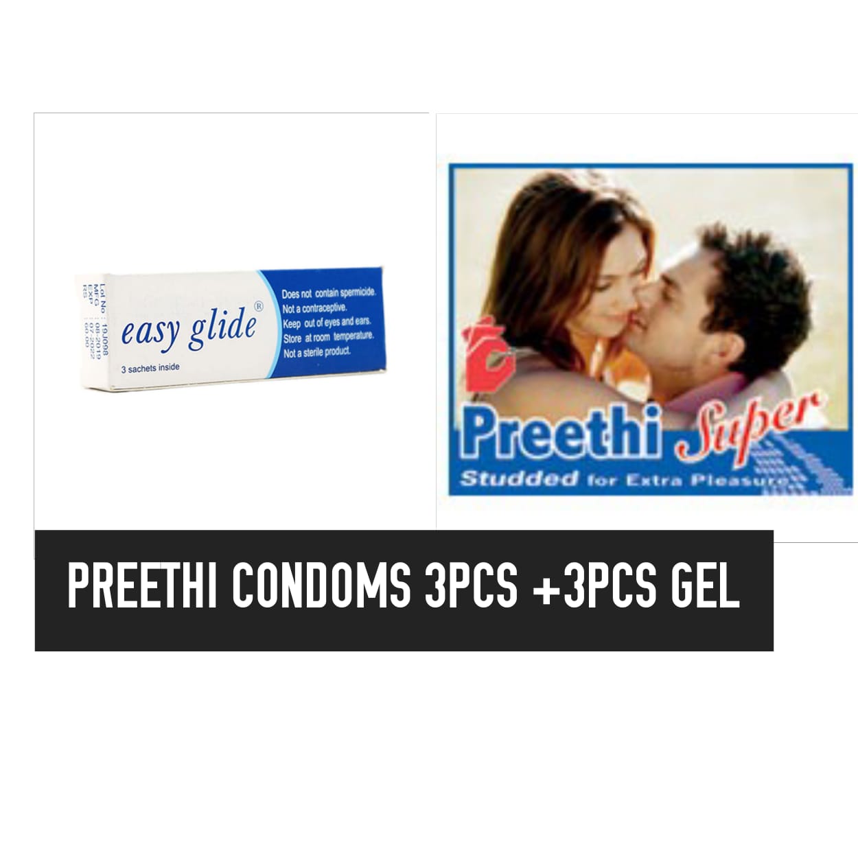 Easy Glide Lubricating Gel +preethi super condoms | Daraz.lk