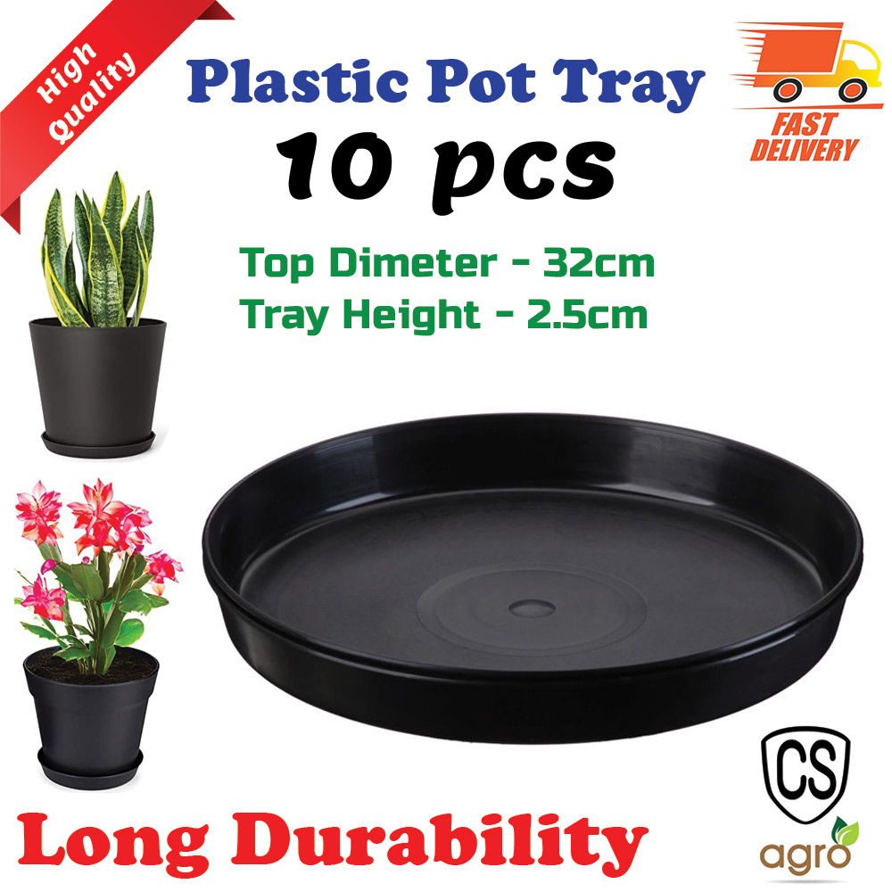 Plastic Pot Tray Large Size 10pcs Set High Quality Home Garden Indoor ...