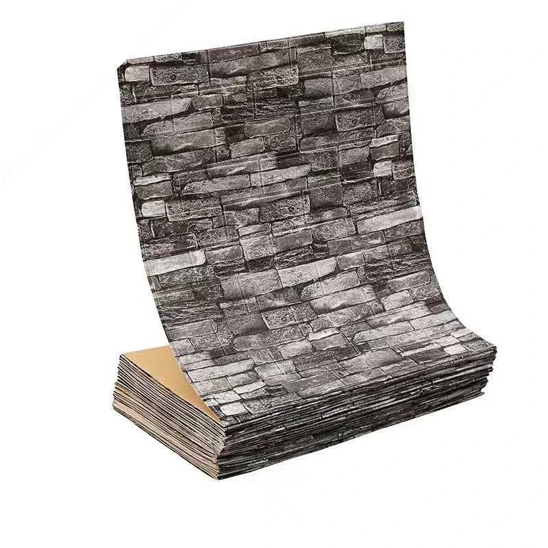 70cm*1/3/10m 3D Self-Adhesive Wallpaper Continuous Waterproof Brick ...