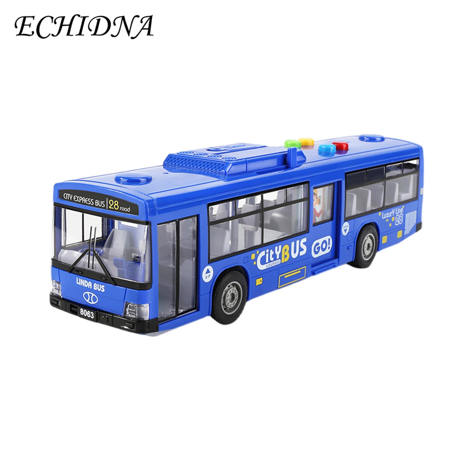 Durable Toy Bus for Kids Realistic Model Bus Toy with Lights Sounds ...