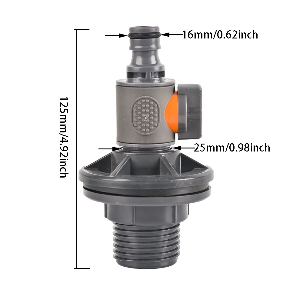 Bulkhead Fitting 1/2 3/4 Inch PVC Spigot Rain Barrel Faucet Valve Kit ...