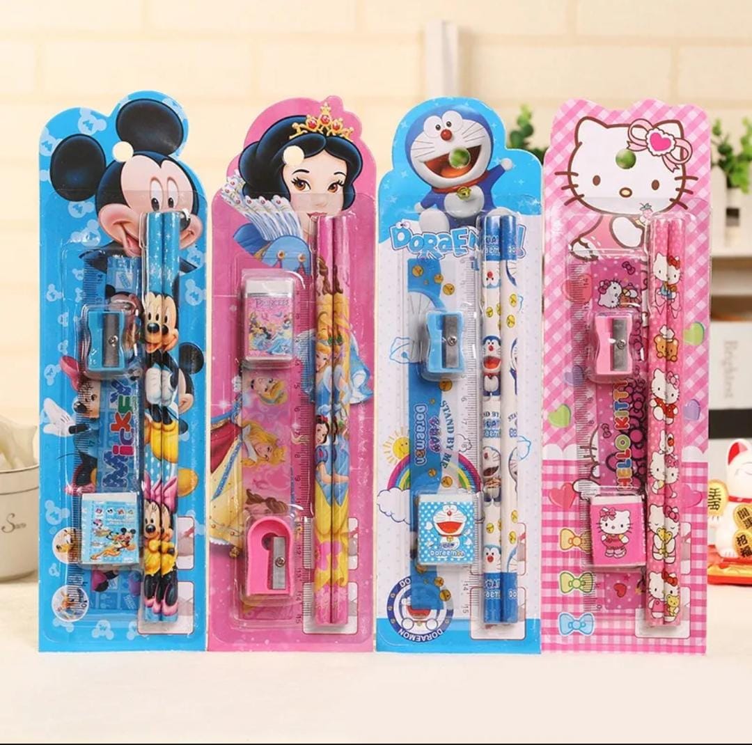 5 in 1 Kids Stationary Stationery Set School Student Birthday Present ...