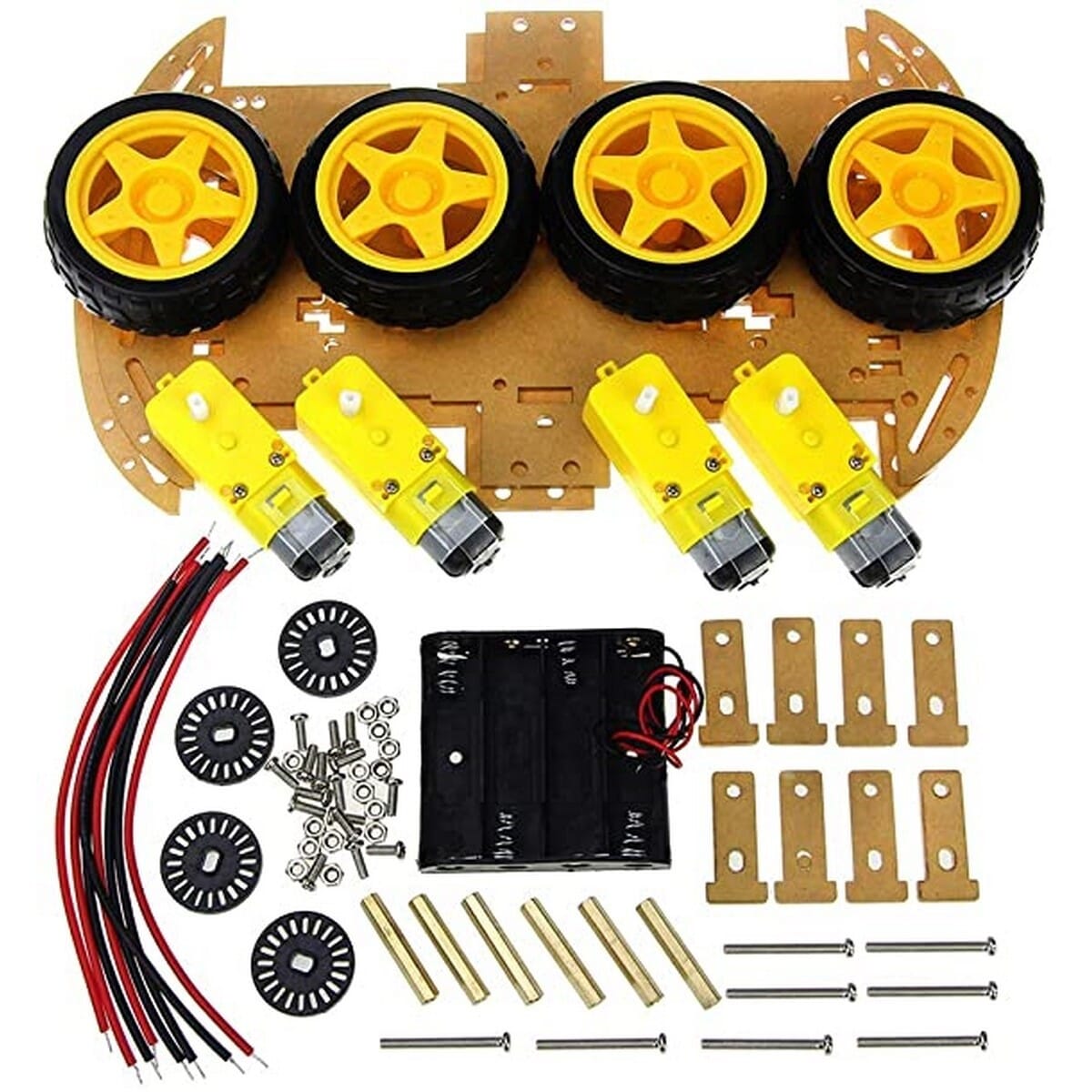 Robot Kit 4WD Robot Car Smart Chassis Kit with 4 TT Motor for UNO R3/Mega 2560/Raspberry Pi/Nano ...