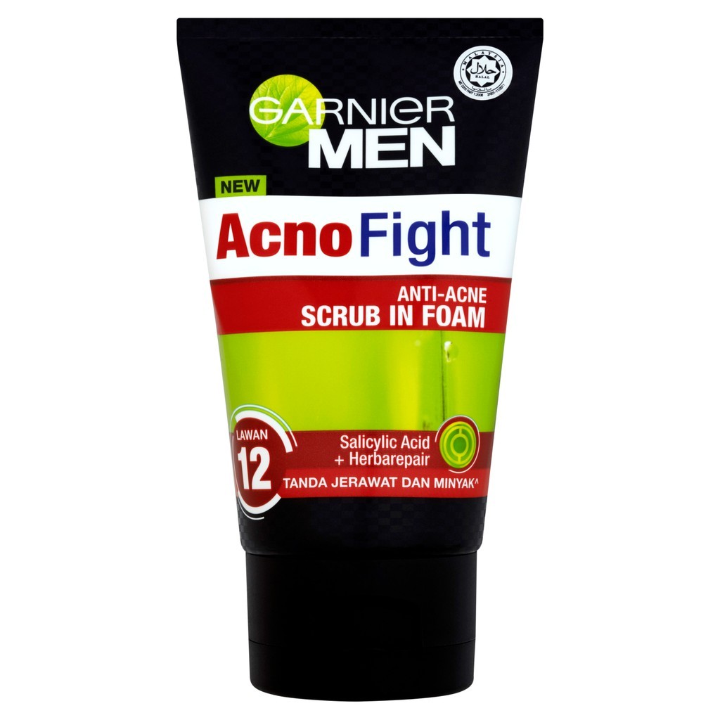 Garnier Men Acno Fight Anti-Acne Scrun In Foam Face Wash 100Ml | Daraz.lk