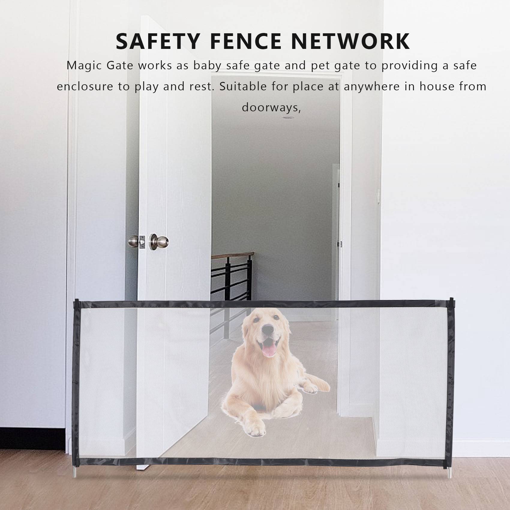 【Fanco Toy store】（NEW）Magic Mesh Baby Safety Fencing Gate Protection ...