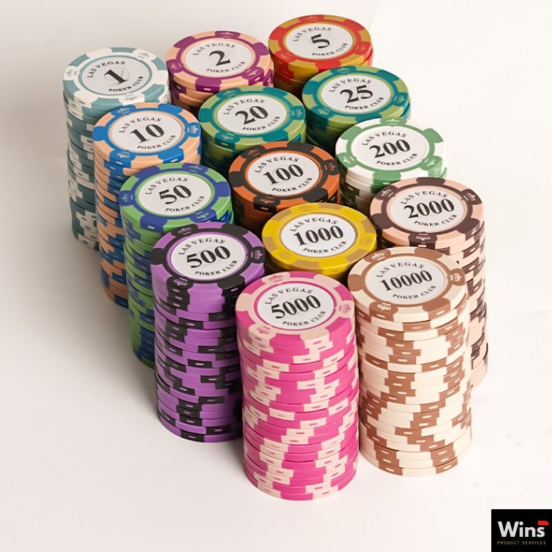 [20pcs/set] Poker Chips Dealer Playing Texas Set Poker Card 德州扑克筹码 ...
