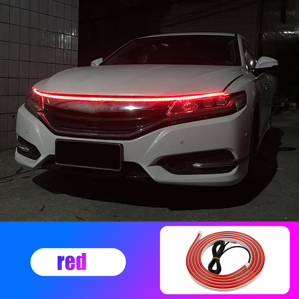 120cm 12v Car Hood Led Daytime Running Strip Waterproof Flexible Lamp ...