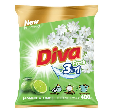 Diva Fresh Jamine & Lime Detergent Powder 400g | Daraz.lk