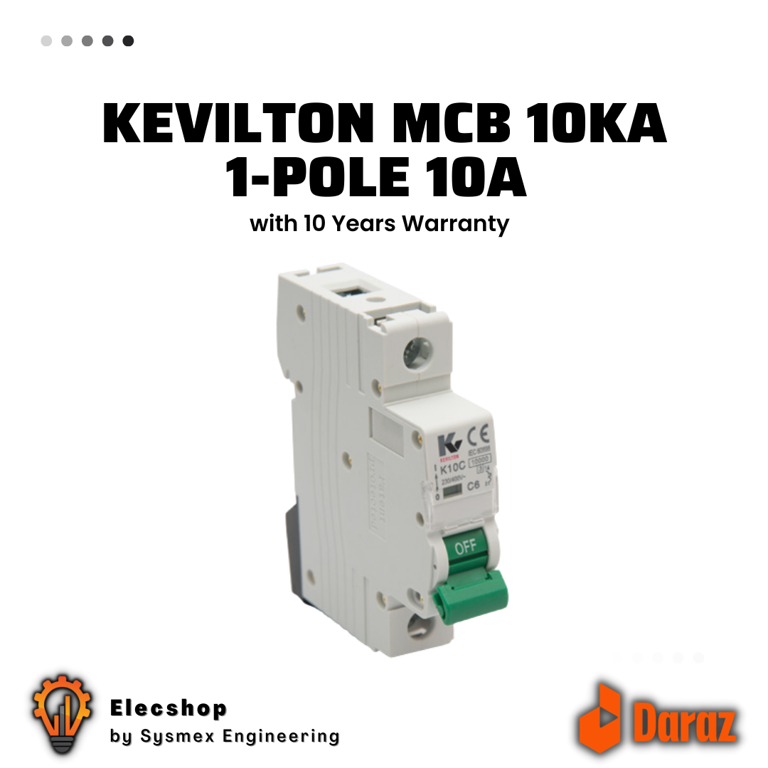 Trip switch 10A 10kA MCB Breaker Kevilton | 1 Pole | 230/400V MCB Breaker Kevilton | 10 Years ...