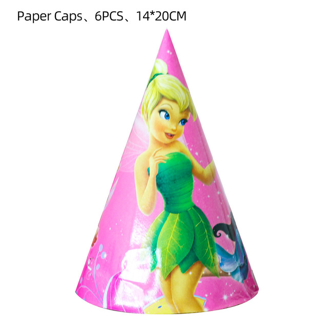 Cartoon Tinkerbell Elf Birthday Party Decoration Kid Faovr Tableware ...