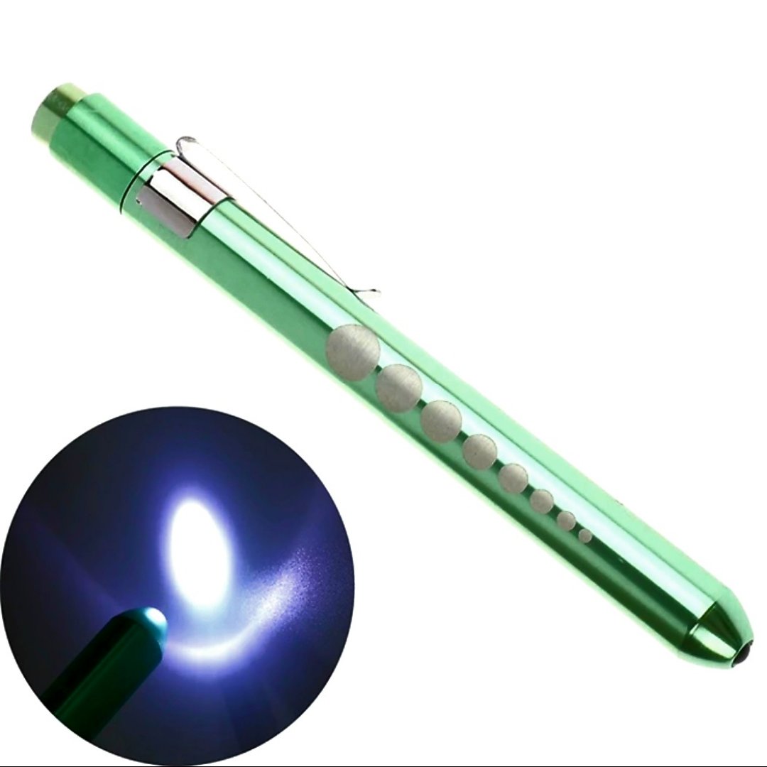 AAA Battery Useable LED Pen Torchlight With Pupil Gauge Pocket Clip For ...
