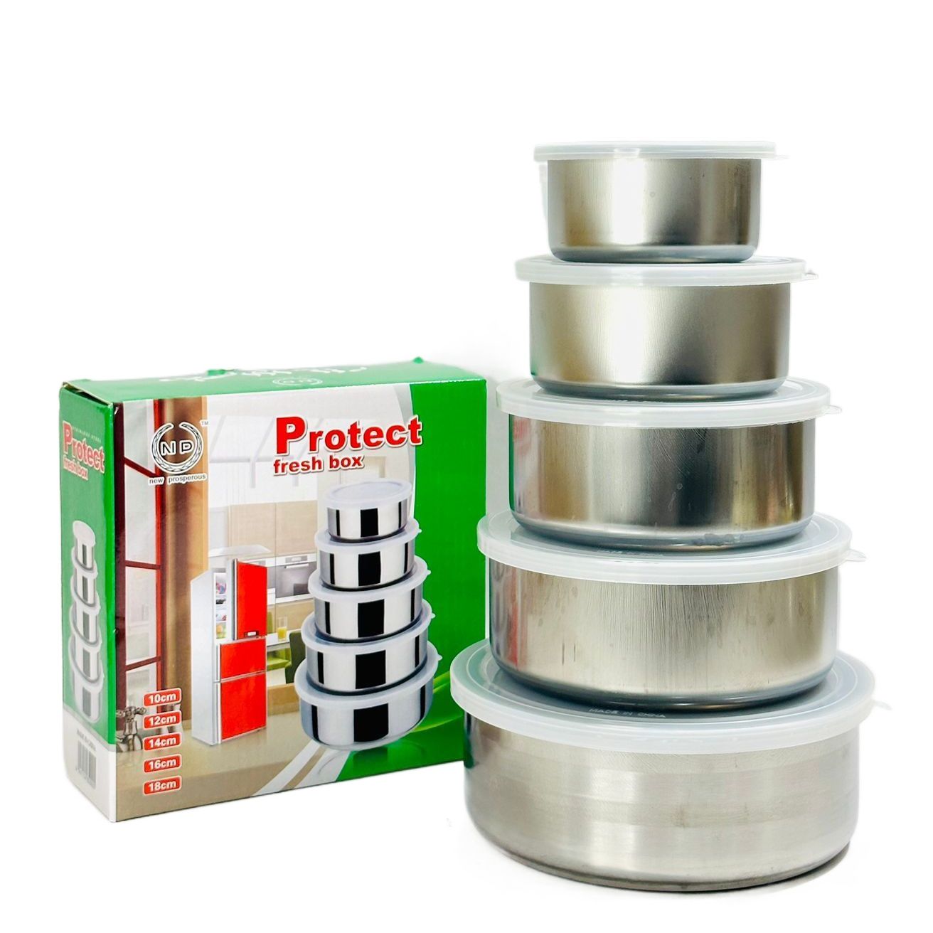Set of 5 Heavy Stainless Steel Protect Fresh Boxes - Durable and Secure ...