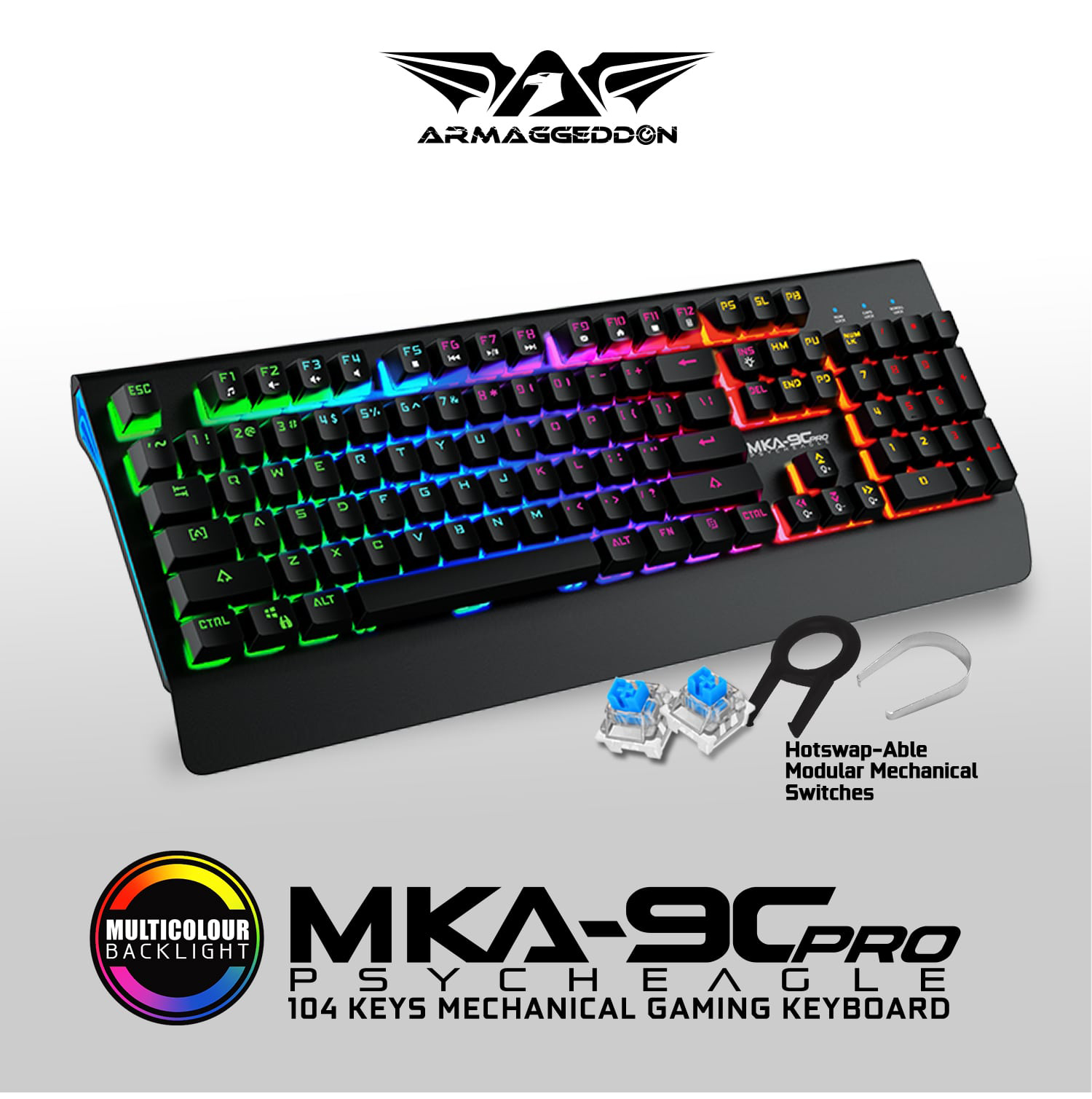 Armaggeddon MKA-9C Mechanical Keyboard with 6 Backlight Effect | Daraz.lk