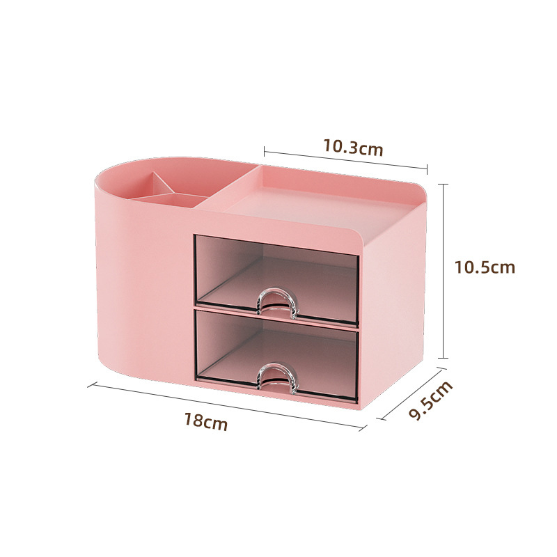 Pen Holder With Drawer Multifunction Desktop Organizer Stationery ...