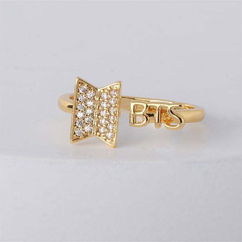 Kpop BTS Bangtan Boys Logo Adjustable Ring Women Accessories for ARMY ...