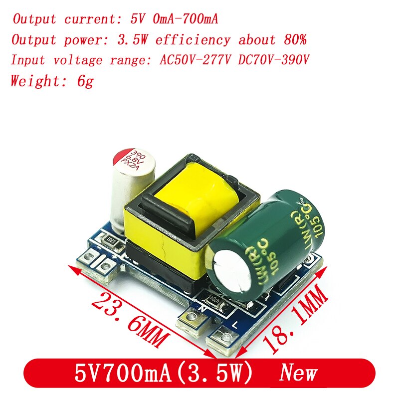 AC-DC 5V 700mA 12V 450mA 9V 500mA 3.5W Precision Buck Converter AC 220V ...