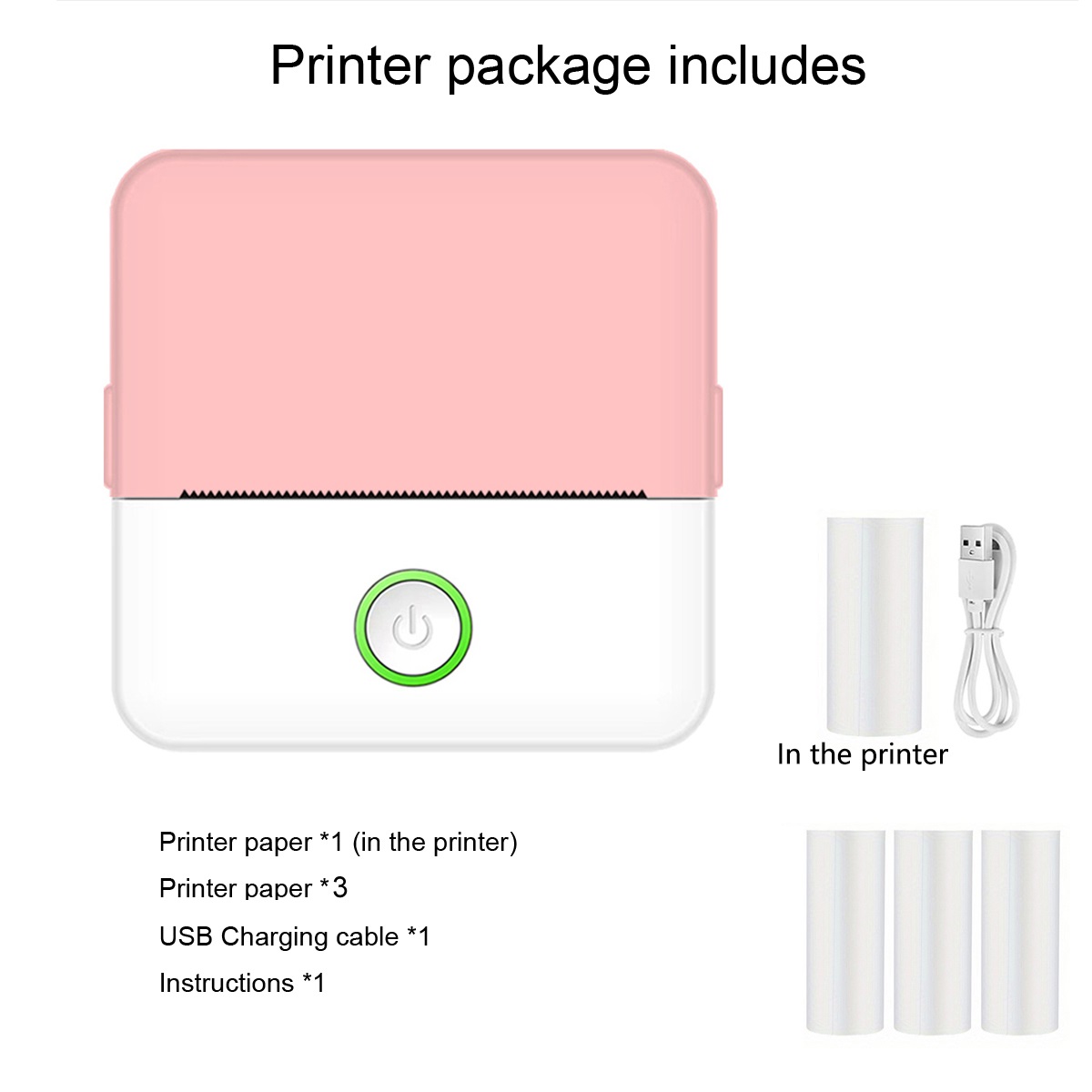 Mini Printer, Inkless Sticker Maker, Free Cut Small Pocket Printer ...