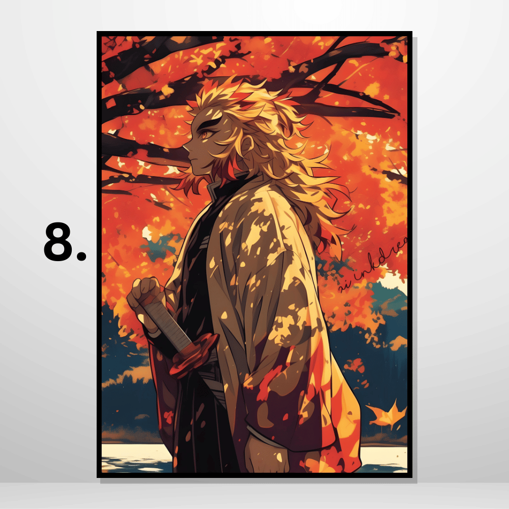 A3/A4 Size Framed wall posters demon slayer anime wall posters wall ...