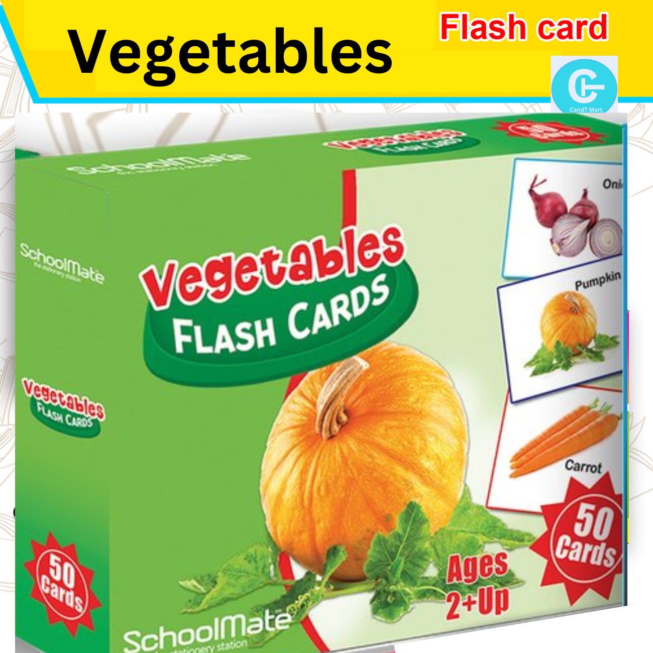 Flash Cards Vegetables - Baby kids Early Educational Toys Gift | Daraz.lk