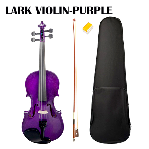 Lark Violin - Purple Colour 4/4 Full Size Basswood Acoustic Violin ...