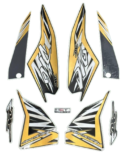 Honda Dio Dx Golden Bike Complete Stickers Kit | Daraz.lk