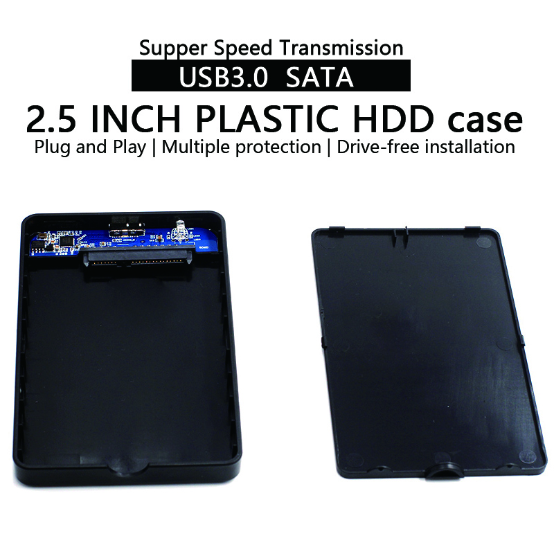 2.5" SATA Usb 3.0 External HDD Enclosure Hard Disk Drive Case - Black ...