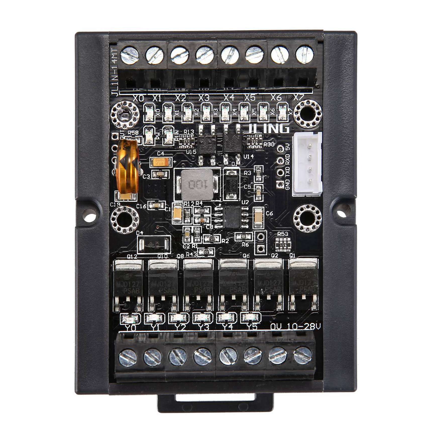 2X PLC Programmable Logic Controller DC 10-28V PLC Regulator FX1N-14MT ...