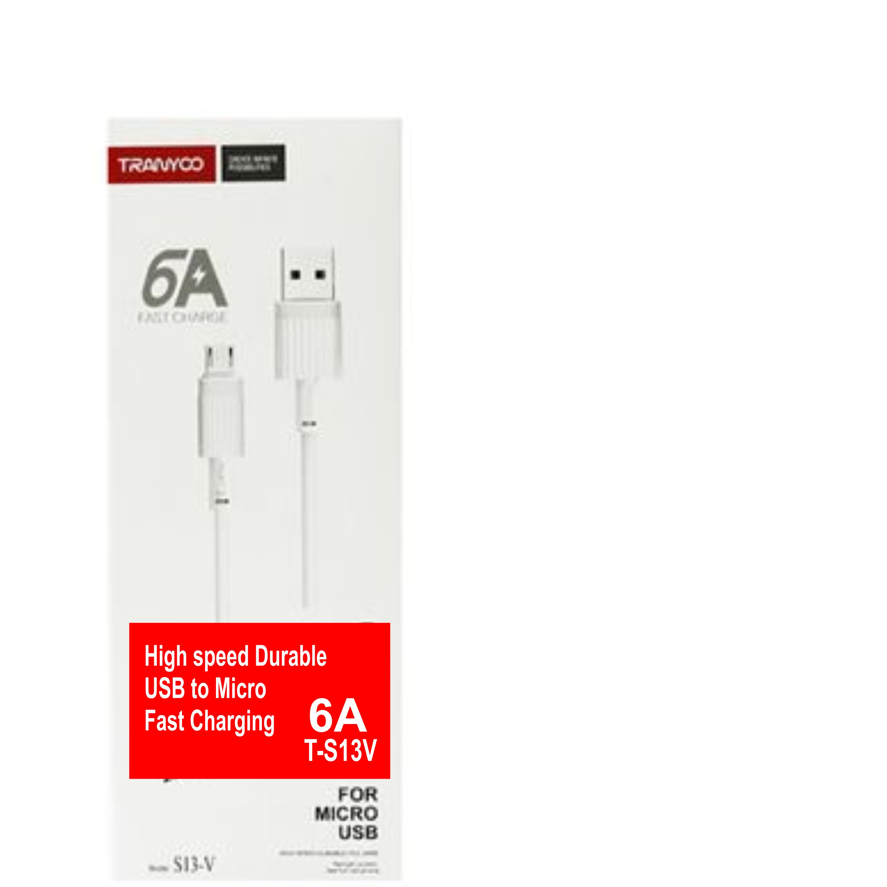 Tranyoo T-S13V High Speed Durable USB to Micro Fast Charging Cable | Daraz.lk
