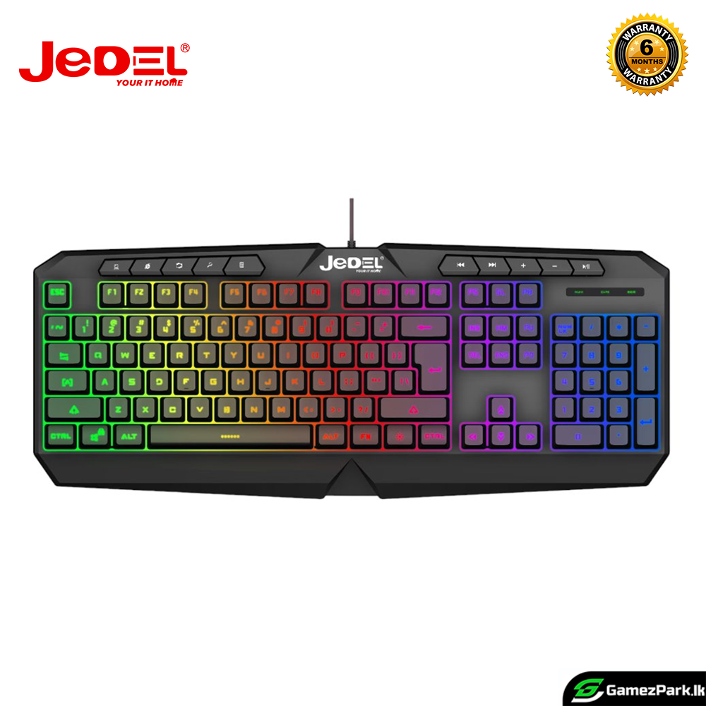 Original JEDEL K505 RGB Wired Black Multimedia Pro Gaming Keyboard 1 ...