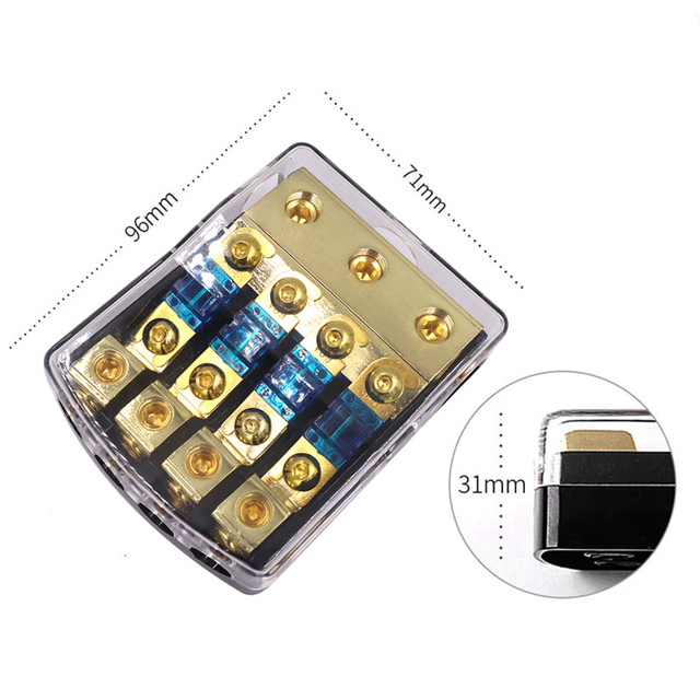 Car Audio Distribution Fuse Block Mini Anl Fuse Box Holder Distribution ...