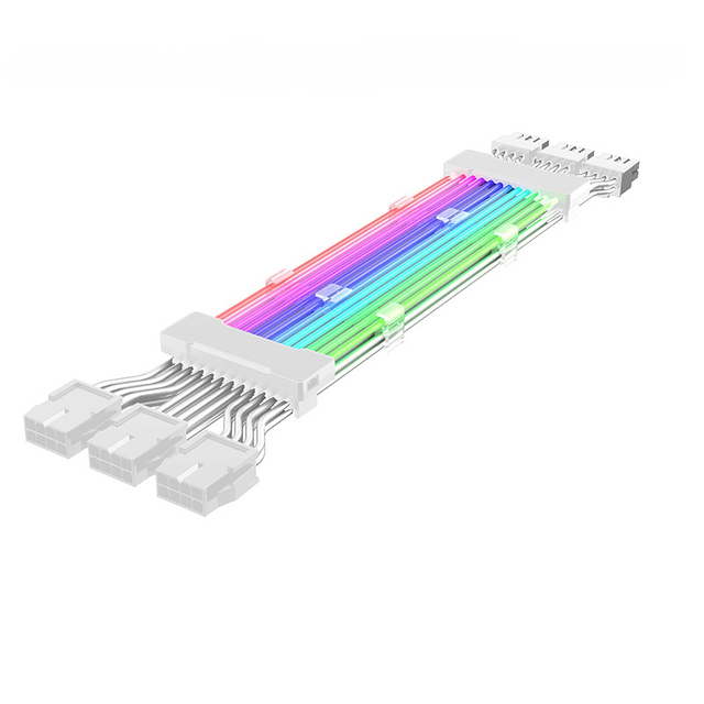 Graphics 8-Pin 62pin Rgb Glow Extension Cable Argb Neon Color Line Psu ...