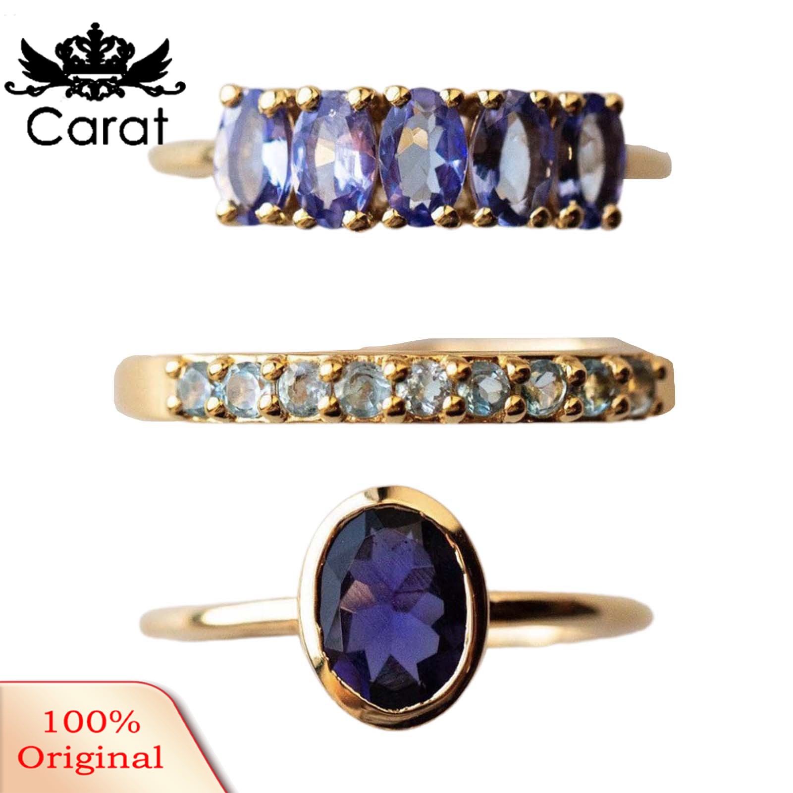 Women Rings Shiny Surface Fade-resistant Lady Wedding Rings Jewelry ...