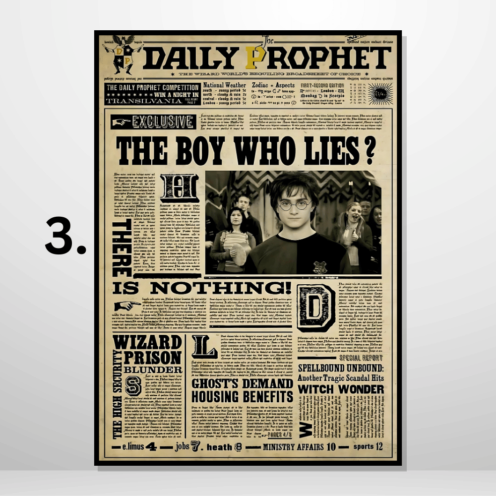 A3/A4 Size Framed Wall posters Vintage Harry Potter Newspaper classic Wall decorations | Daraz.lk
