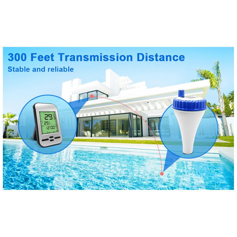 Wireless Solar Pool Thermometer Wireless Floating Indoor and Outdoor ...