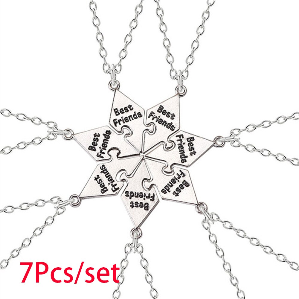 3/4/5/6/7/8/9/10PCS Best Friend Pendant Necklace For Women Adjustable ...